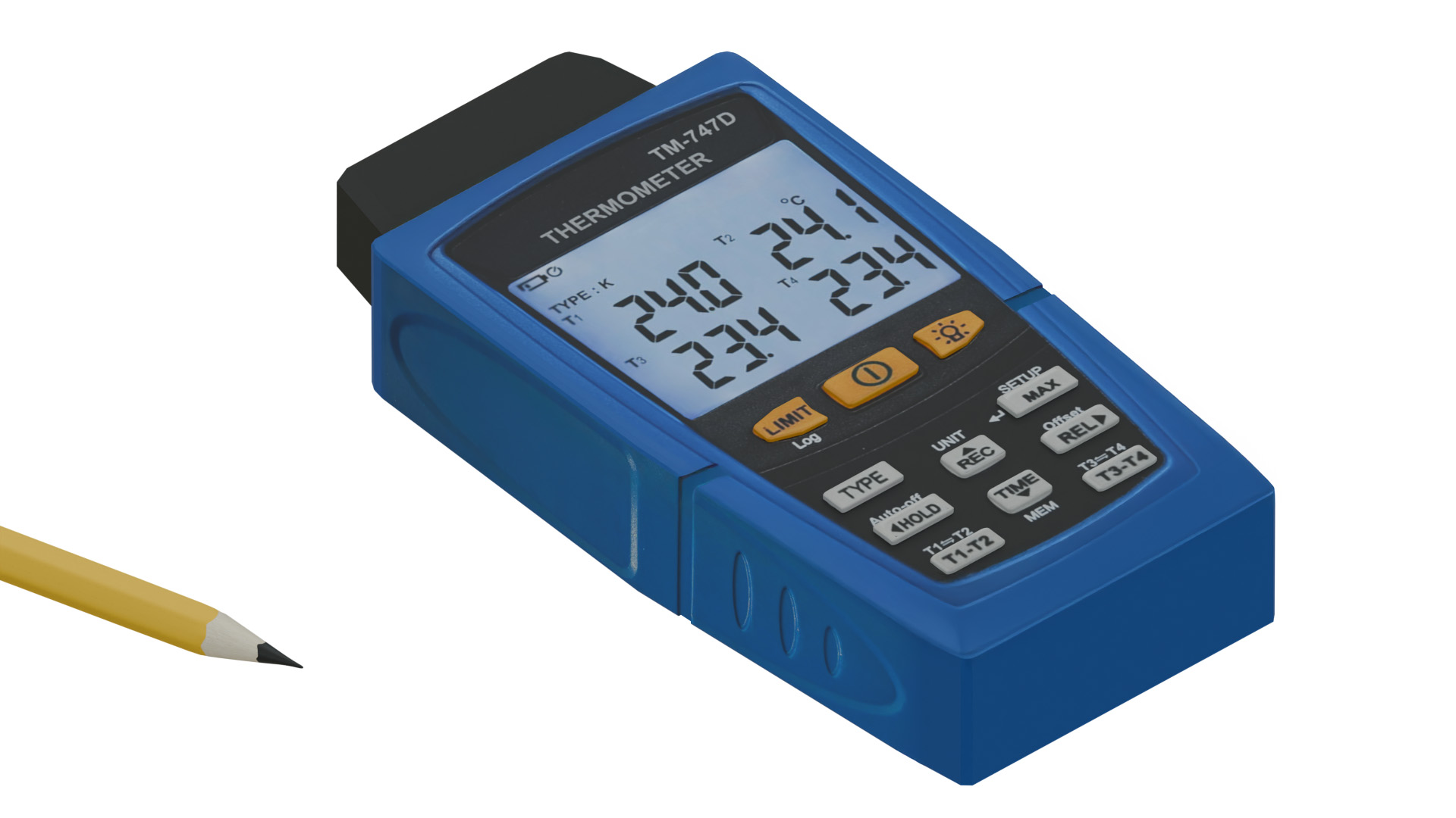 4-Channel Handheld Digital Thermocouple Pyrometer Thermometer Display